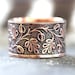 Copper Ring Thumb Ring Thick Ring Copper Heart Ring Wide Band Ring Wide ...