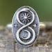Snake Ring Silver Ouroboros Ring Serpent Ring Celestial Ring Witch Ring ...