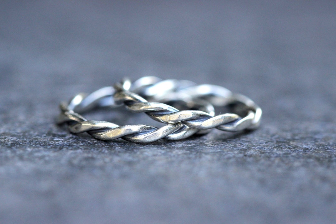 Sterling Silver Stacking Ring Twisted Ring Silver Ring Band Silver ...