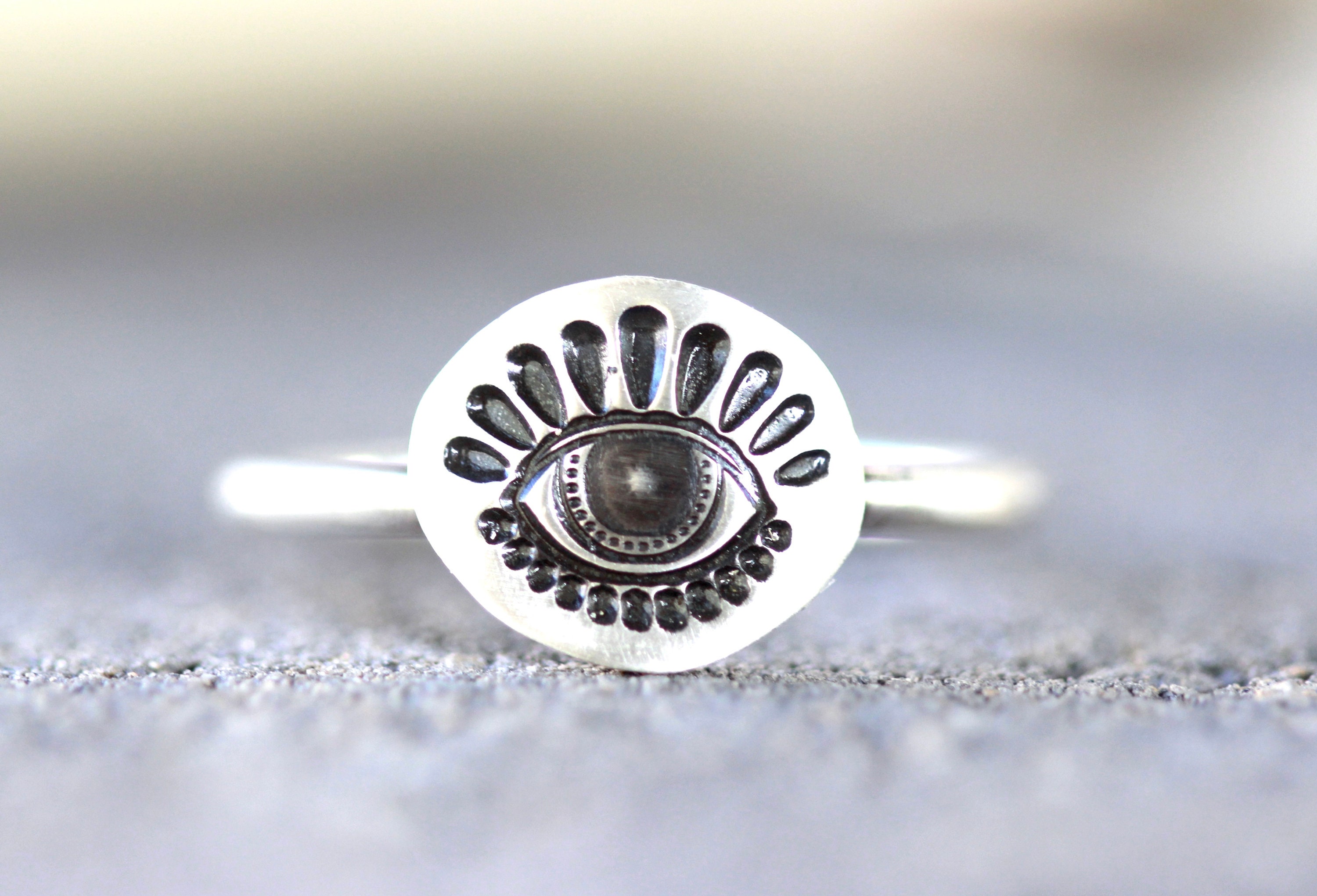 Evil Eye Ring Silver All Seeing Eye Ring Sterling Silver Eye Ring Witch ...