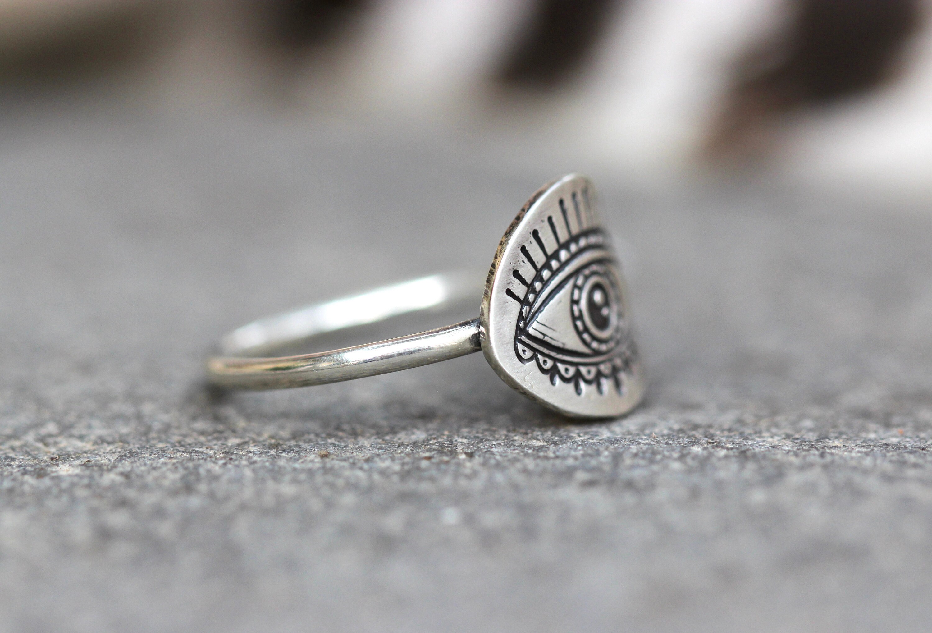 Evil Eye Ring Silver All Seeing Eye Ring Sterling Silver Eye | Etsy