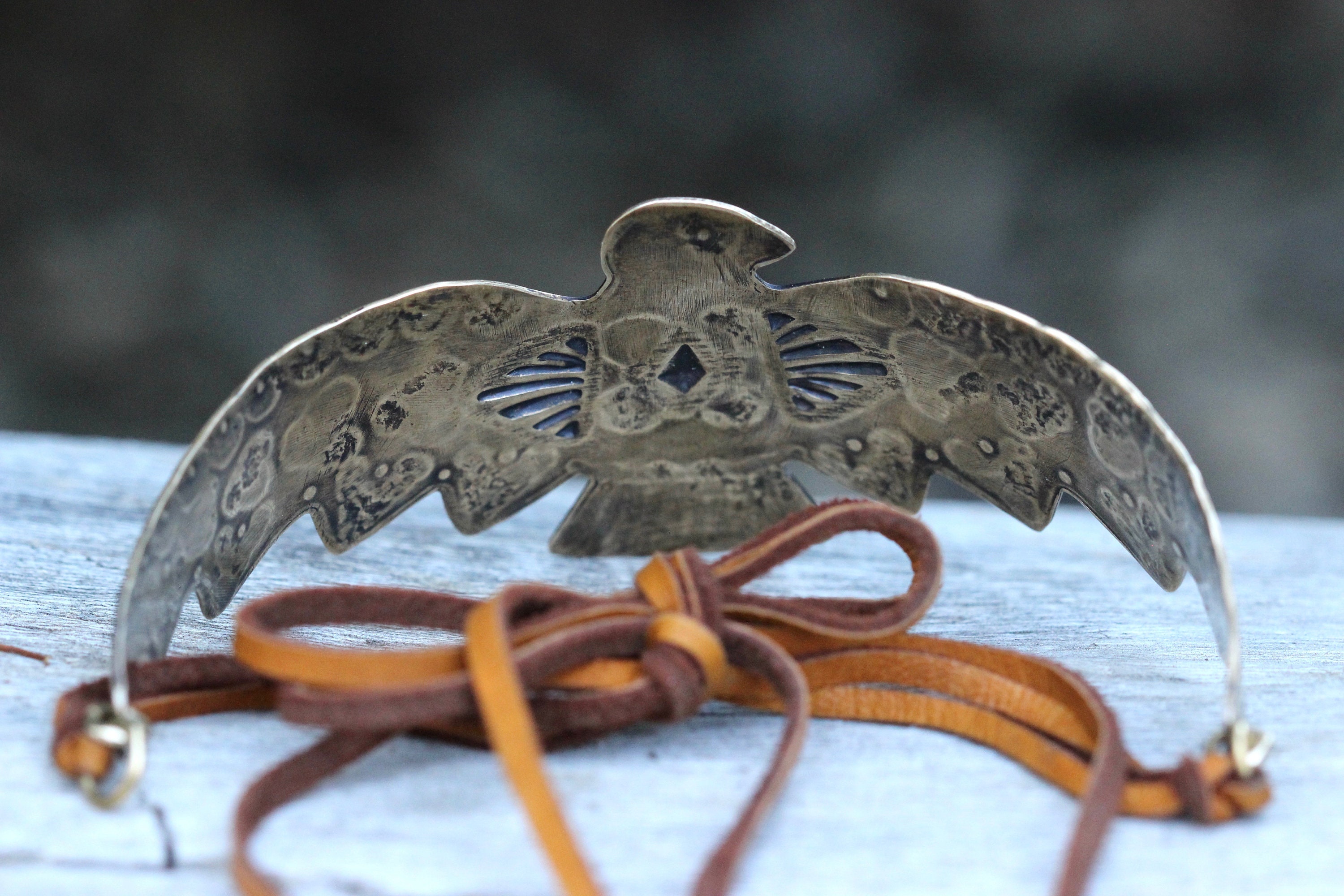 Stamped Brass Hawk Necklace Bird Choker Necklace Brass and | Etsy