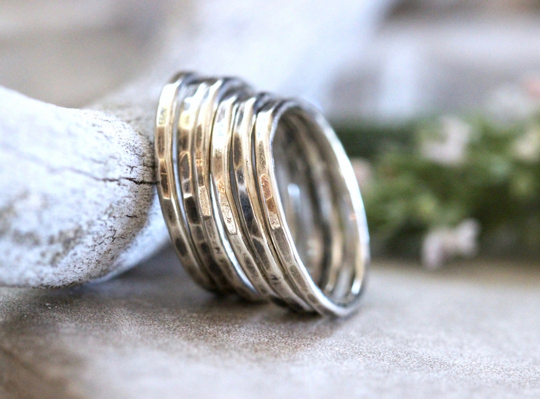 Stackable Rings Silver Rings Silver Stacking Ring Simple Silver Ring ...