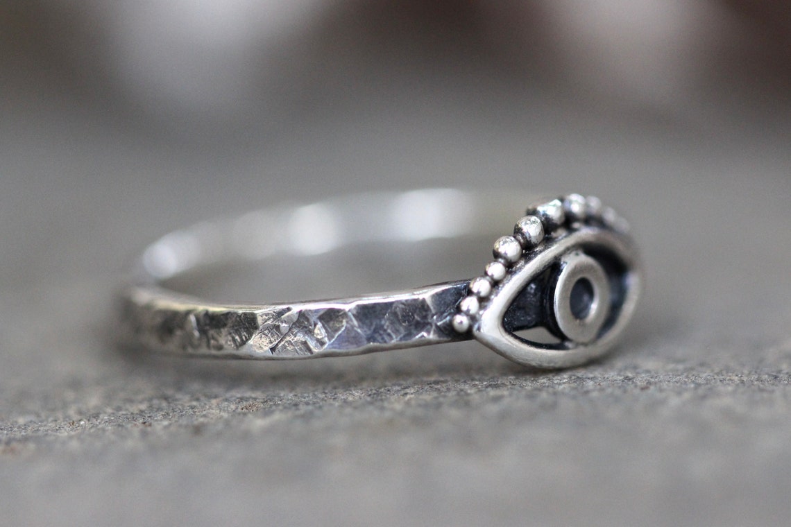 Evil Eye Ring Silver All Seeing Eye Ring Sterling Silver Eye - Etsy