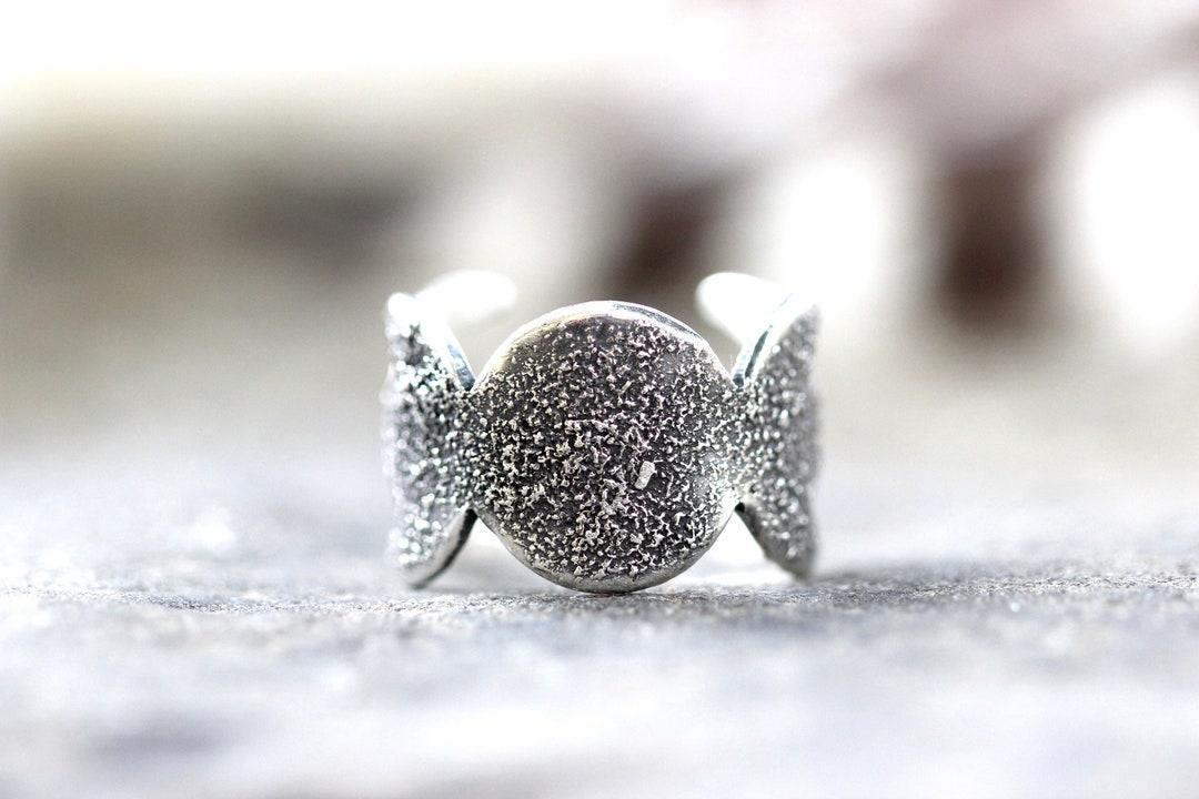 Sterling Silver Moon Phase Ring Celestial Ring Witch Ring Witch Jewelry Adjustable Ring ...