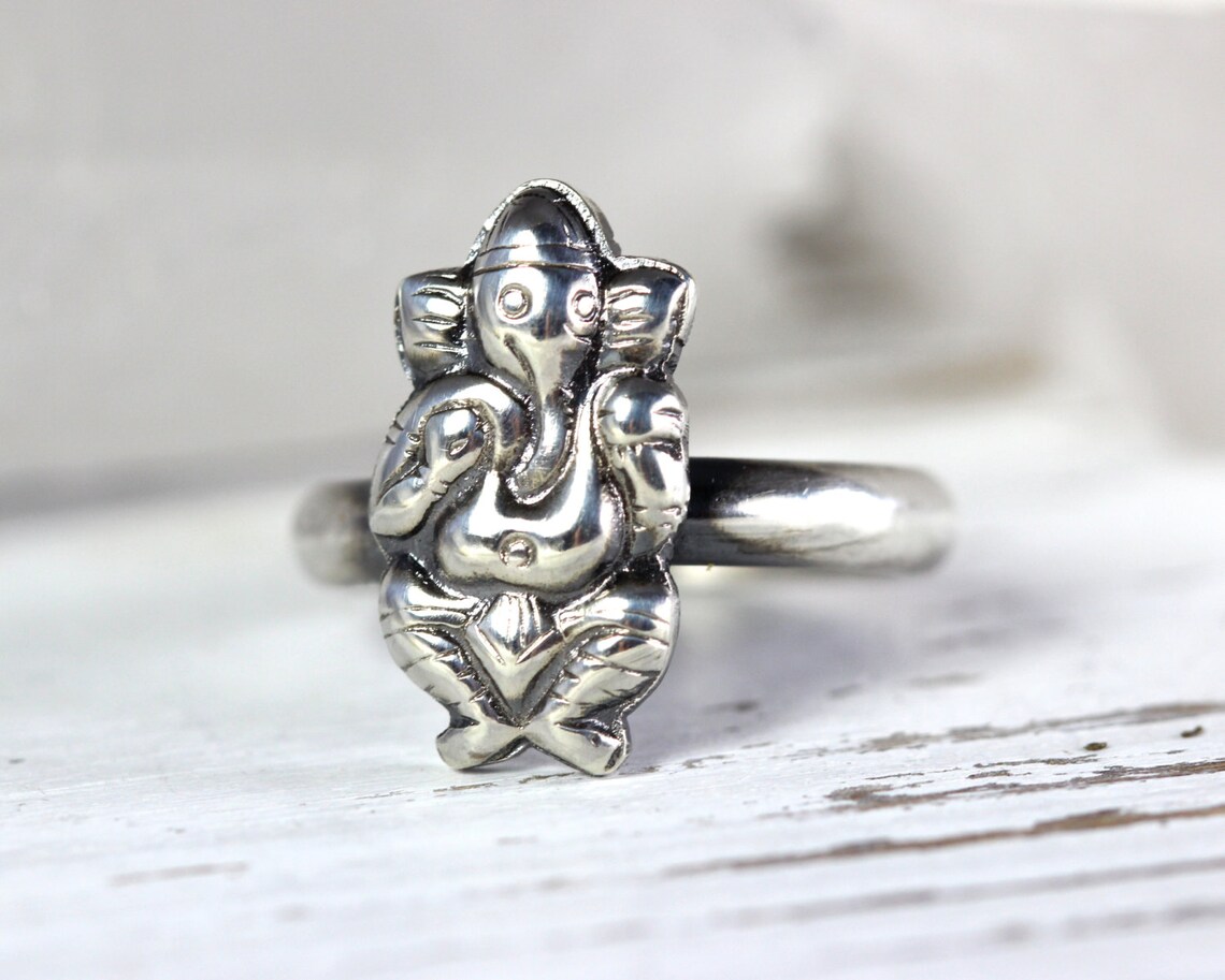 Sterling Silver Ganesh Ring Ganesha Ring Sterling Silver | Etsy