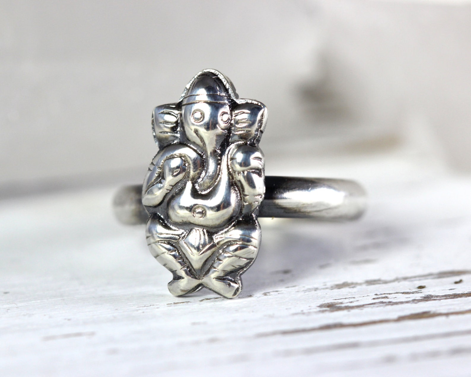 Sterling Silver Ganesh Ring Ganesha Ring Sterling Silver | Etsy