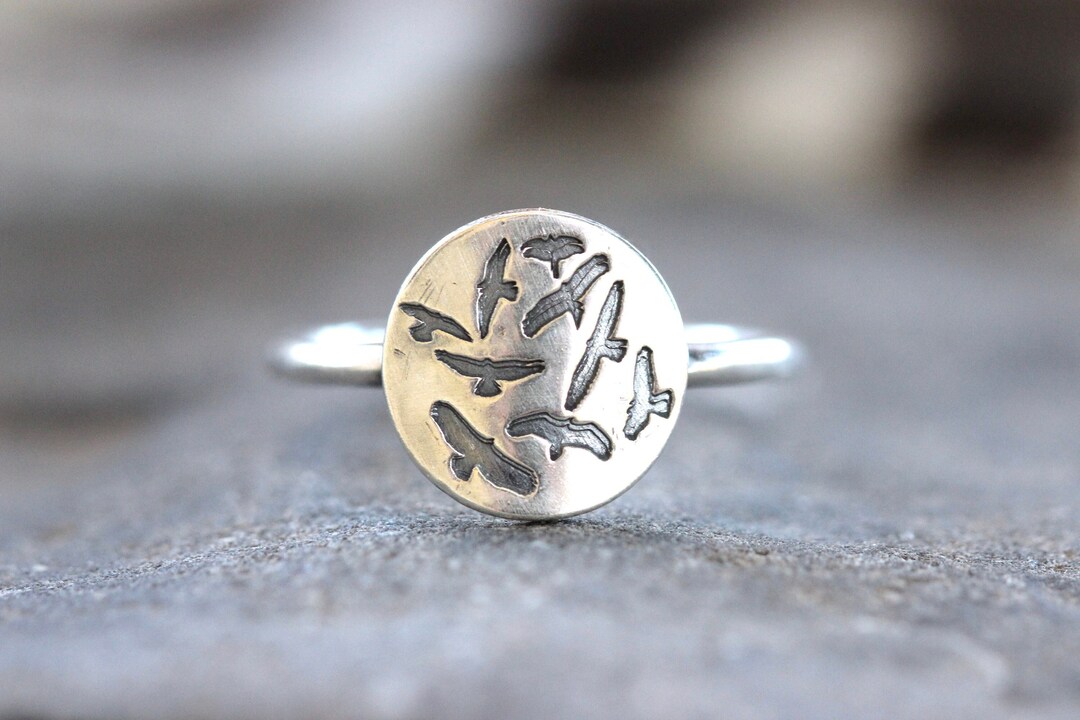 Hawk Ring Bird Ring Eagle Ring Sterling Silver Hawk Ring Bird ...