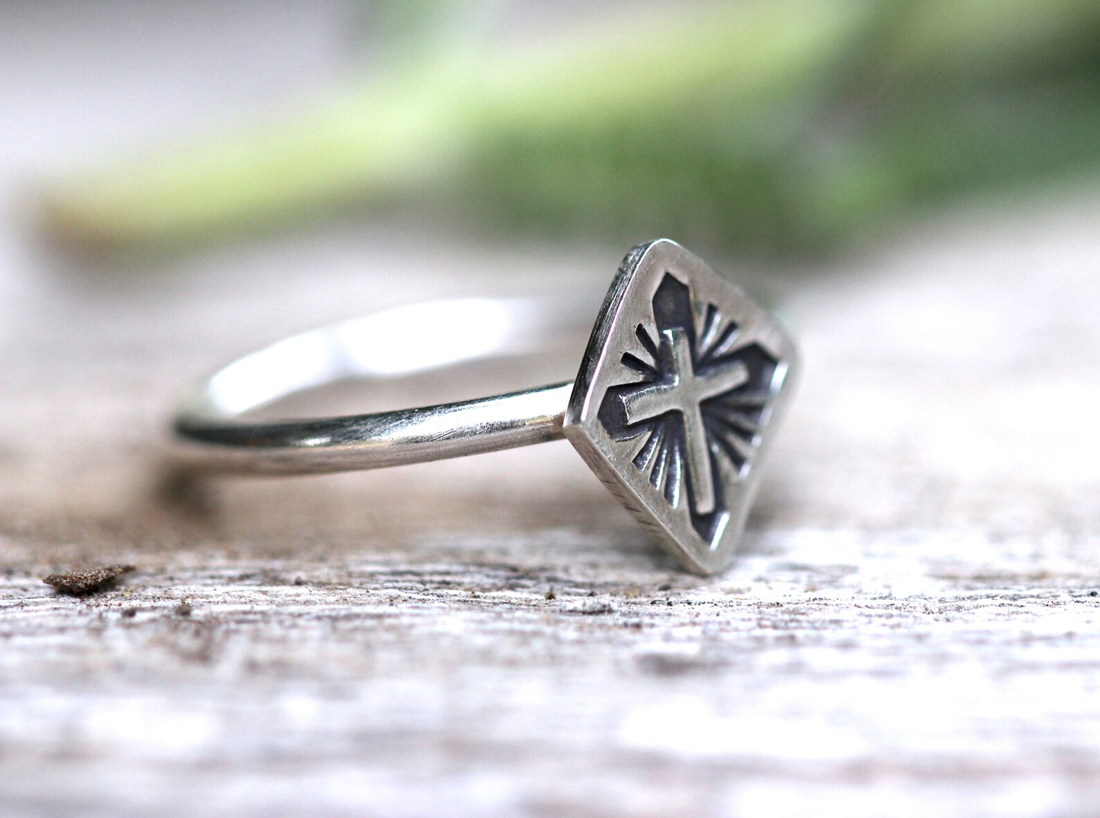 Cross Ring Sterling Silver Cross Ring Christian Jewelry Silver - Etsy