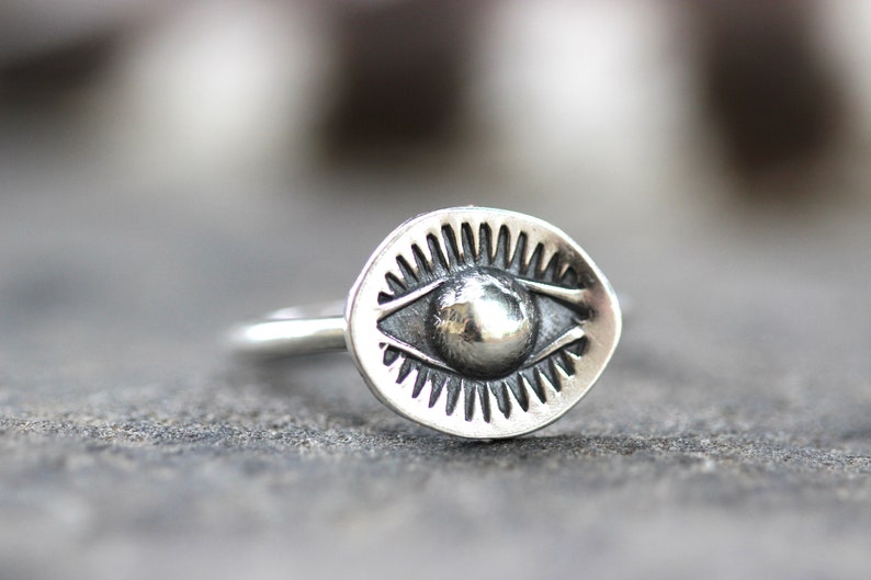 Evil Eye Ring Silver All Seeing Eye Ring Sterling Silver Eye - Etsy