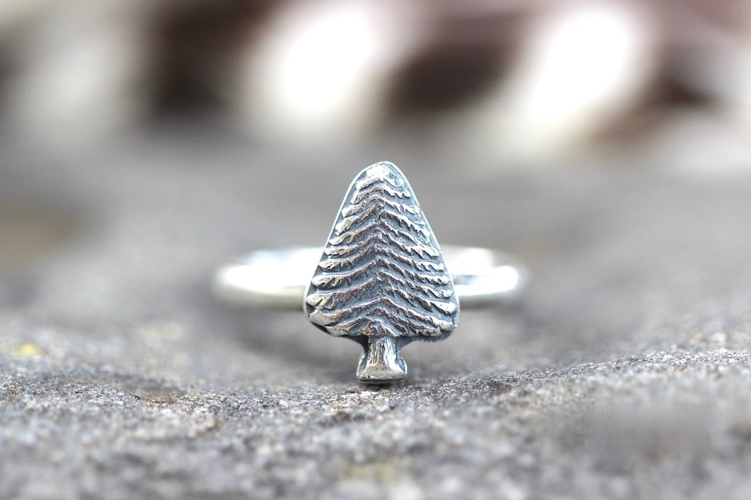 Sterling Silver Tree Ring Pine Tree Ring Forest Ring Silver Tree ...