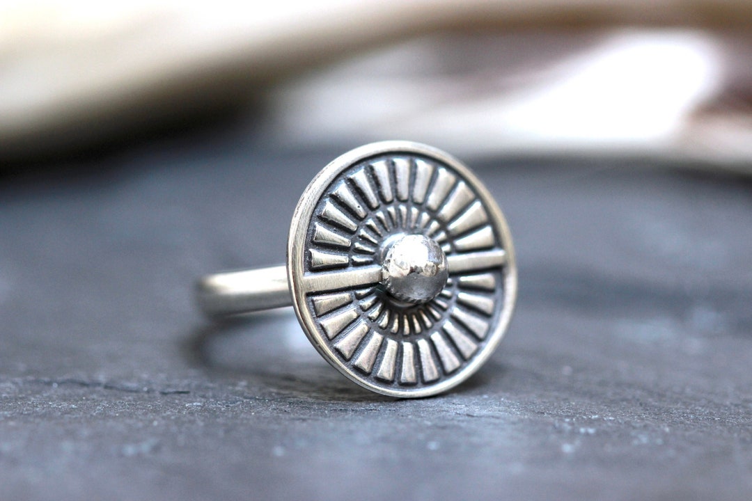 Sterling Silver Concho Statement Ring Southwestern Jewelry Southwest ...