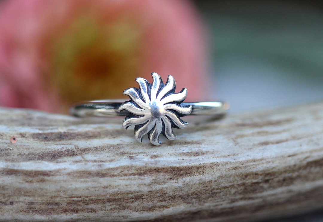 Sun Ring, Silver Sun Ring, Celestial Jewelry, Sterling Silver Sun Ring ...
