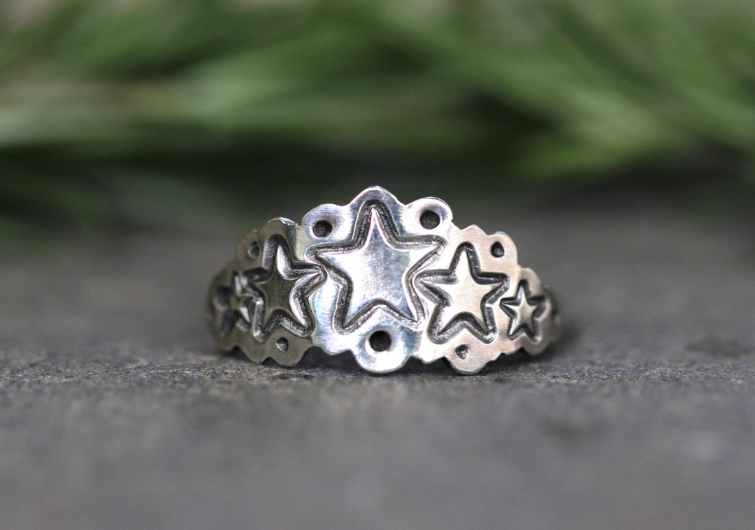 Silver Star Ring Celestial Ring Sterling Silver Star Ring Celestial ...