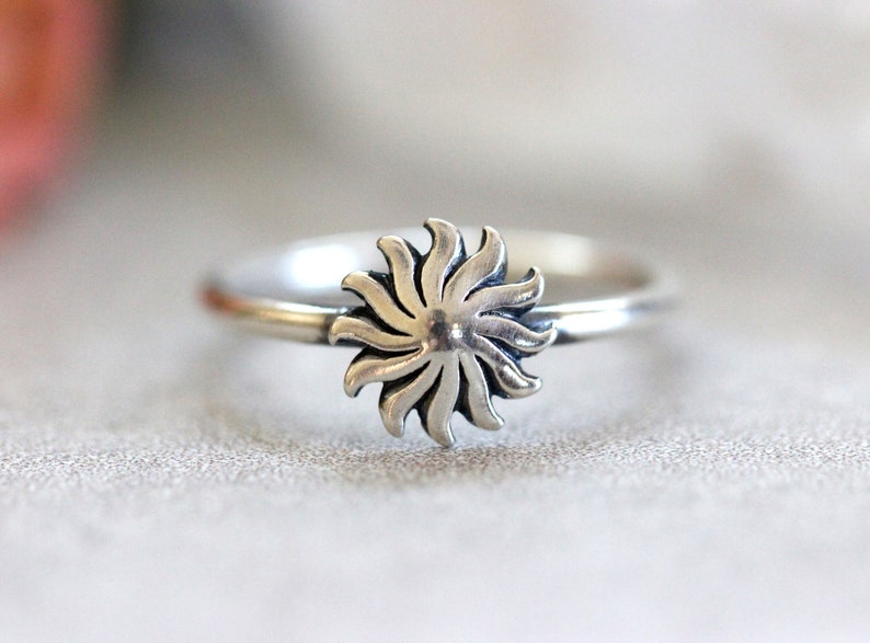 Sun Ring, Silver Sun Ring, Celestial Jewelry, Sterling Silver Sun Ring ...