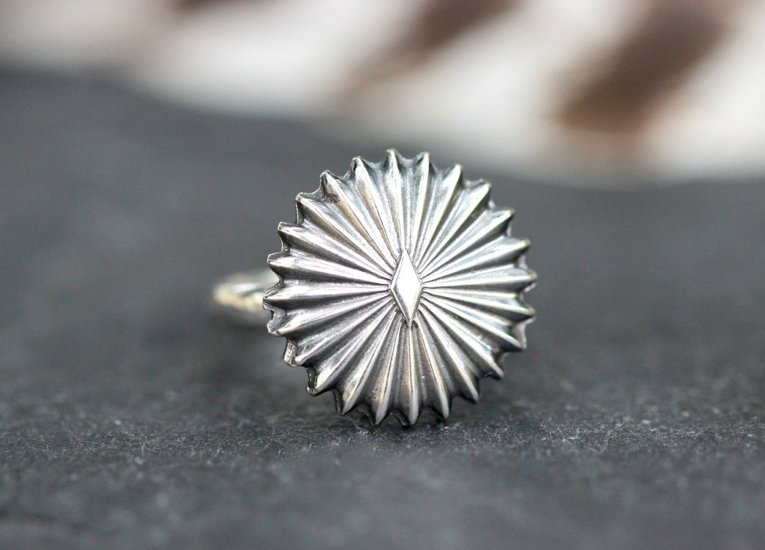 Sterling Silver Concho Ring Silver Southwest Ring Southwestern Jewelry ...