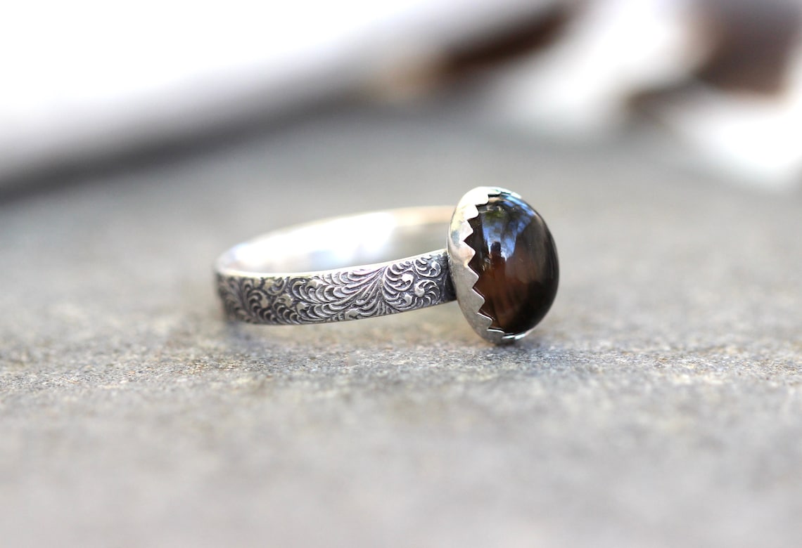 Smoky Quartz Ring Sterling Silver Smoky Quartz Ring Silver | Etsy