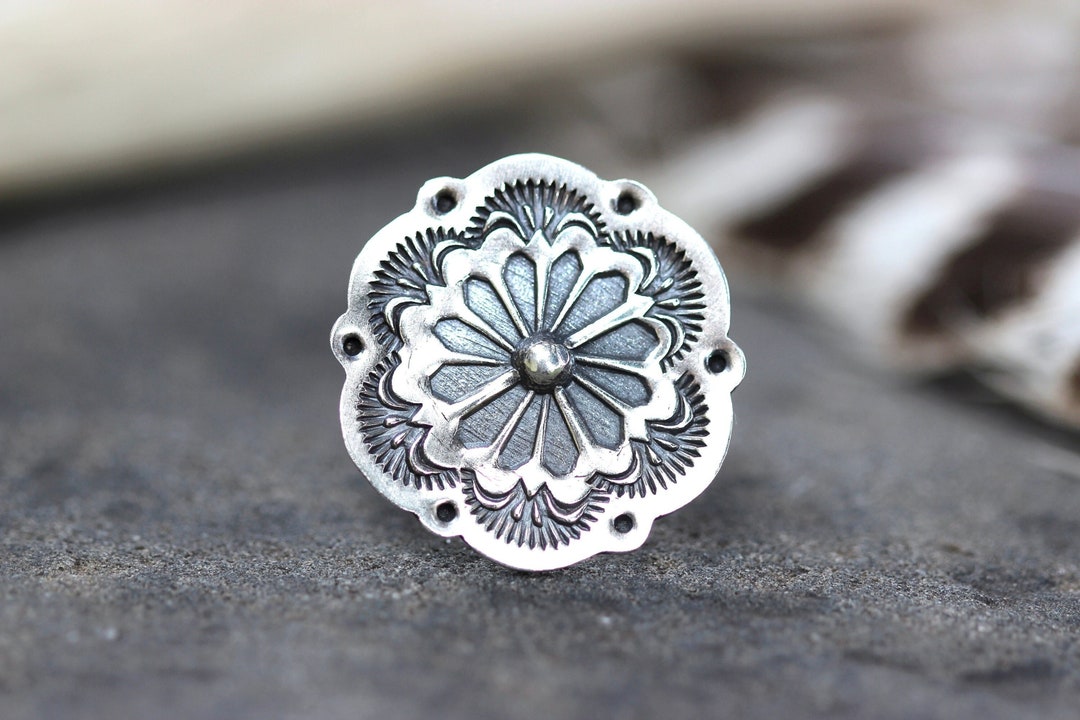 Sterling Silver Concho Ring Shield Ring Southwestern Ring Southwest ...