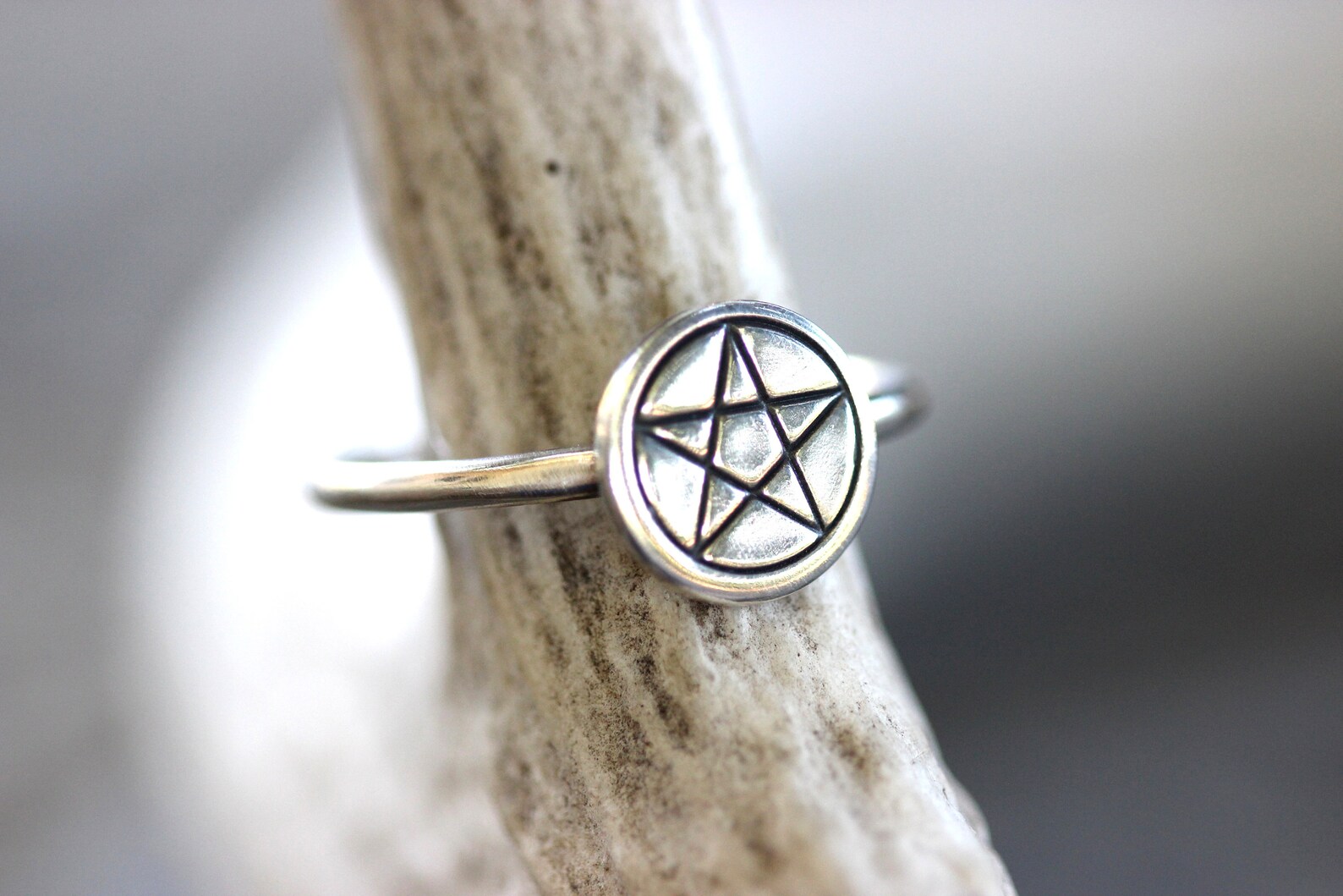 Pentacle Ring Sterling Silver Witch Ring Wiccan Ring Silver - Etsy