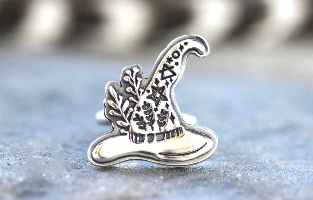 Silver Witch Ring Witch Hat Ring Sterling Silver Witch Jewelry ...