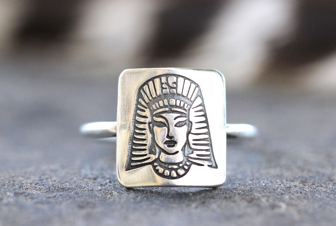 Nefertiti Ring Sterling Silver Egyptian Ring Queen Nefertiti Ring ...