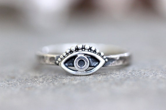 Evil Eye Ring Silver All Seeing Eye Ring Sterling Silver Eye - Etsy