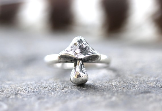 Sterling Silver Mushroom Ring Mushroom Jewelry Sterling Silver Forest Ring Fairy Ring Nature Ring Woodland Ring Magic Mushroom Ring Etsy