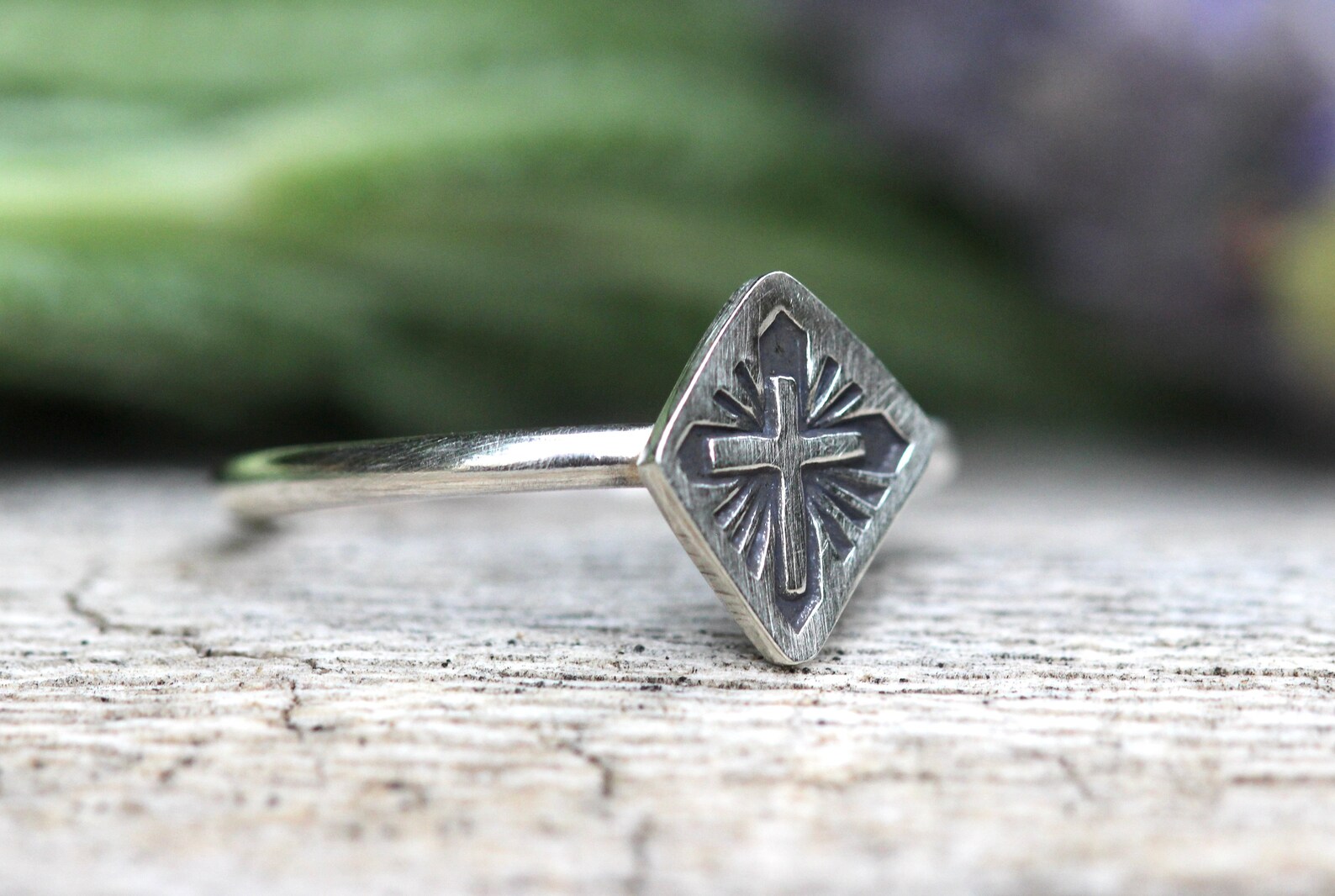 Cross Ring Sterling Silver Cross Ring Christian Jewelry Silver - Etsy