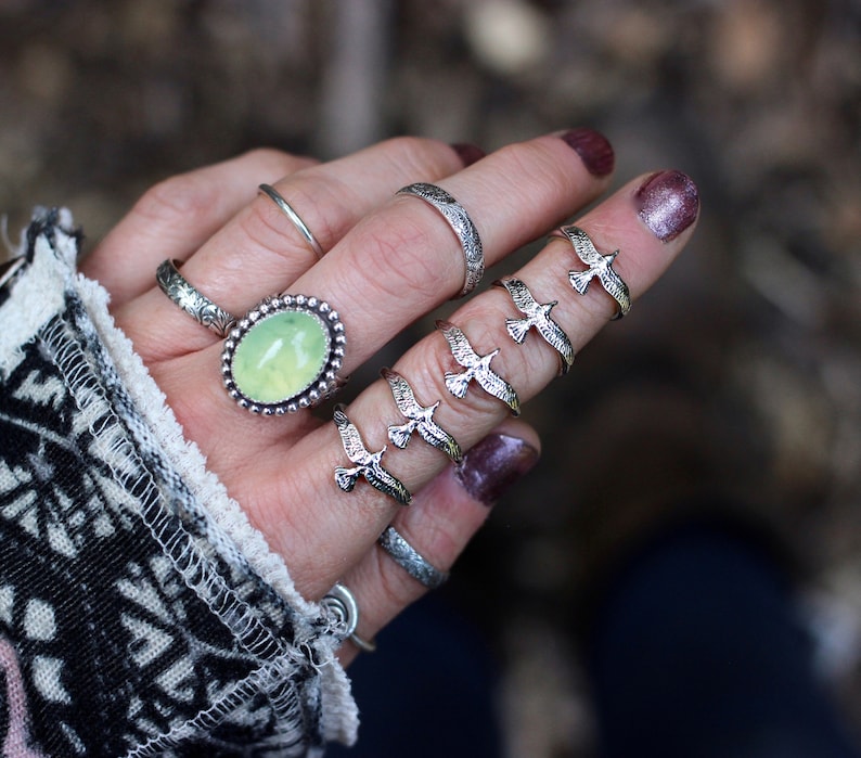 Sterling Silver Thunderbird Ring Hawk Ring Silver Eagle Ring | Etsy