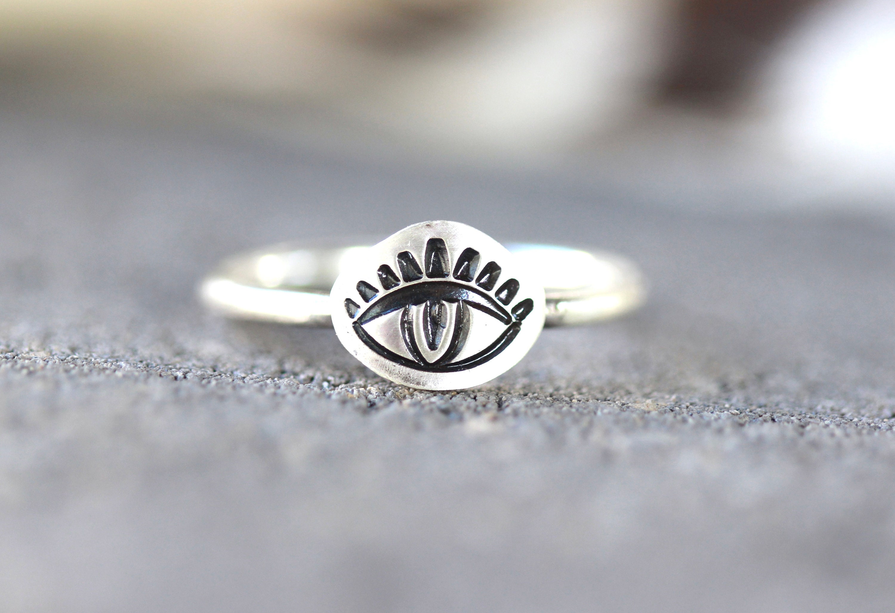 Evil Eye Ring Silver All Seeing Eye Ring Sterling Silver Eye Ring Witch ...