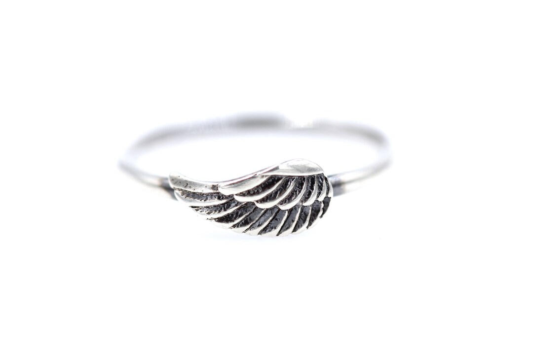 Wing Ring Silver Angel Wing Ring Silver Angel Ring Sterling Silver Ring ...