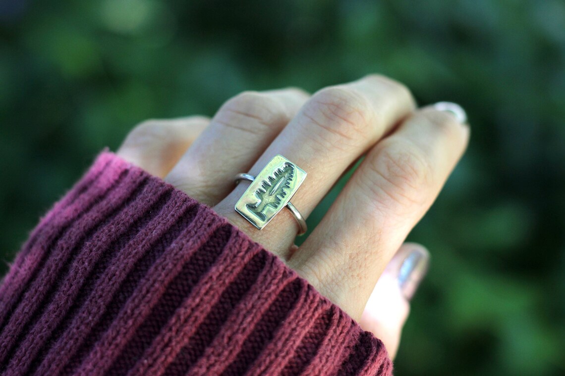 Pine Tree Ring Tree Jewelry Nature Ring Forest Ring Nature Jewelry ...