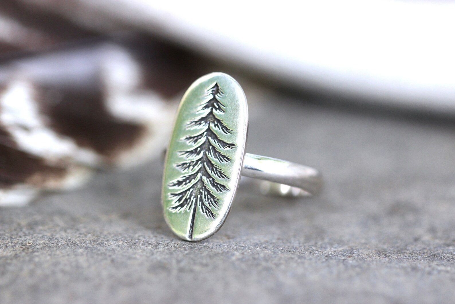 Tree Ring Nature Ring Silver Pine Tree Ring Sterling Silver - Etsy