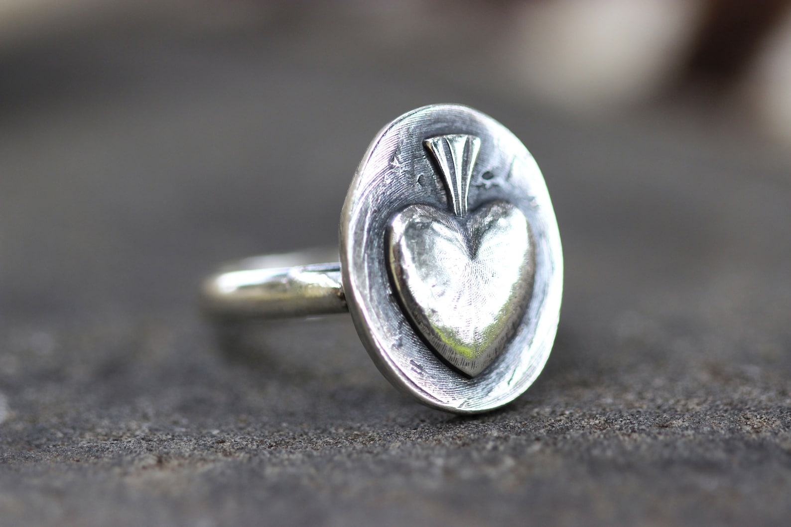 Sacred Heart Ring Sacred Heart Jewelry Heart Milagro Ring Flaming Heart ...