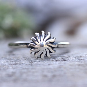 Sun Ring, Silver Sun Ring, Celestial Jewelry, Sterling Silver Sun Ring ...