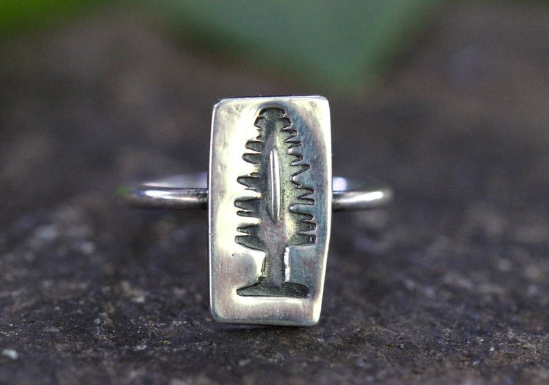 Pine Tree Ring Tree Jewelry Nature Ring Forest Ring Nature Jewelry ...