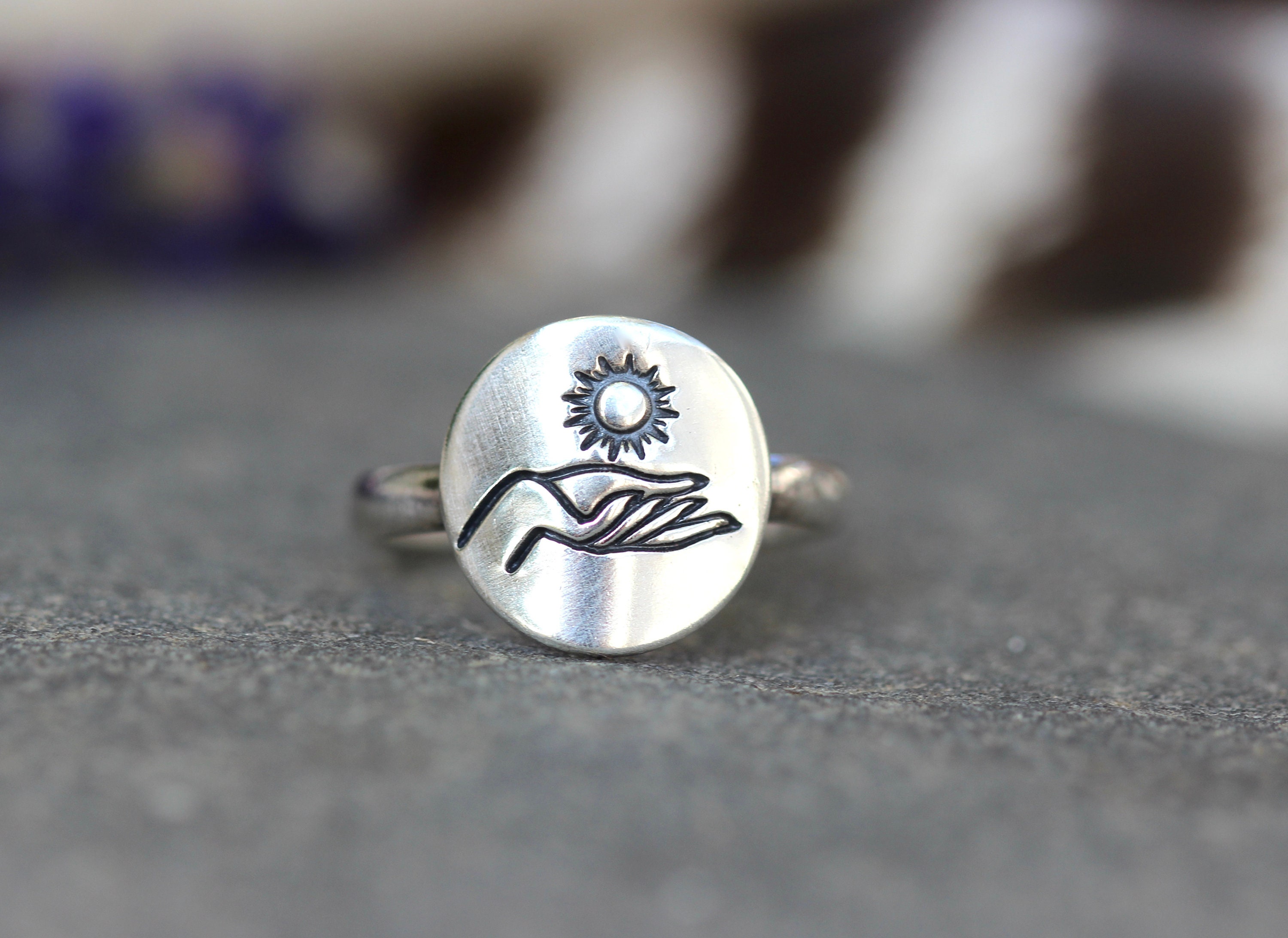 Sterling Silver Tarot Ring Witch Ring Silver Hand Ring Witch | Etsy