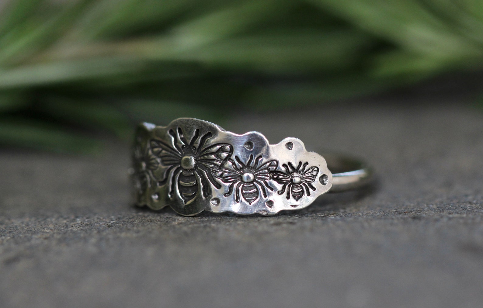 Bee Ring Nature Ring Save the Bees Sterling Silver Bee Ring Silver ...