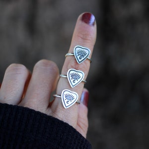 Planchette Ring Sterling Silver Witch Ring Ouija Ring Celestial Ring ...