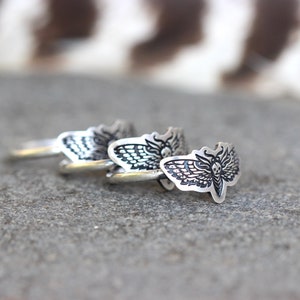 Deaths Head Moth Ring Sterling Silver Death's Head Moth Ring Witch Ring ...