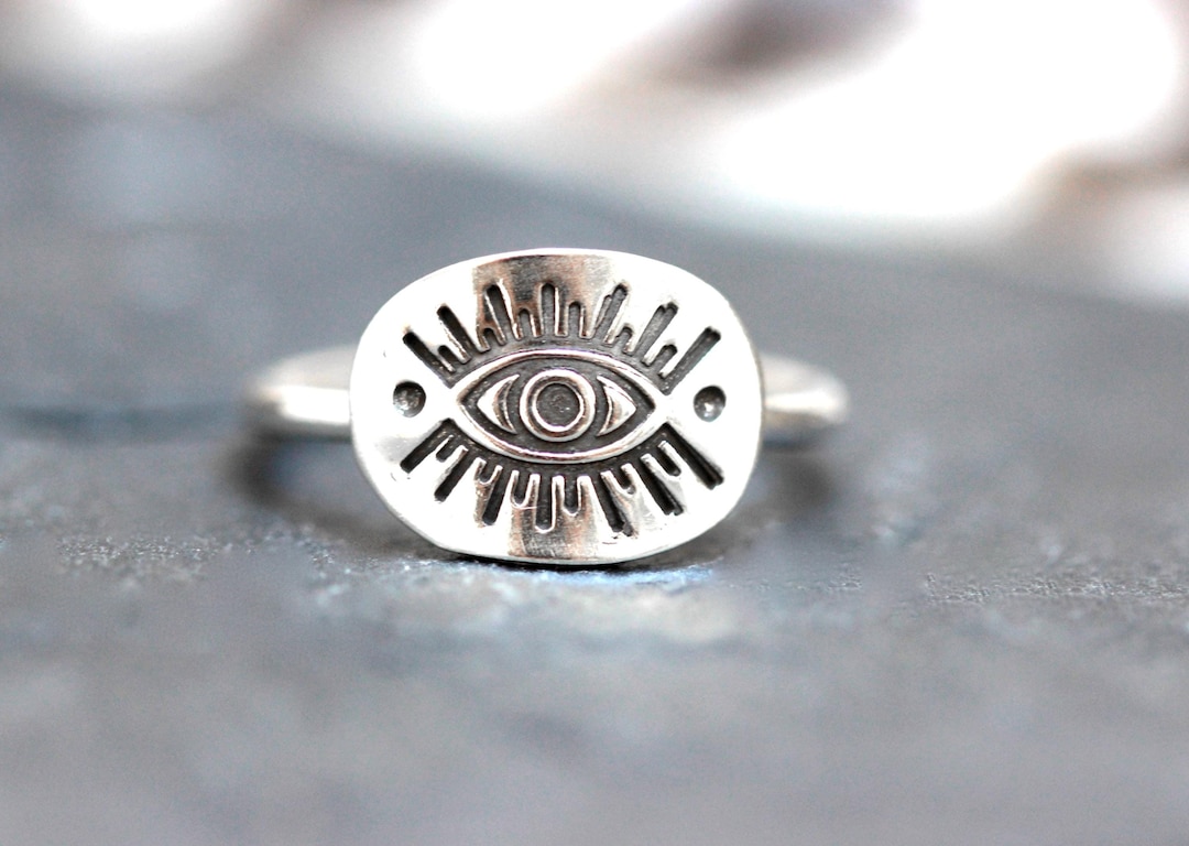 Evil Eye Ring Silver All Seeing Eye Ring Sterling Silver Eye Ring Witch ...