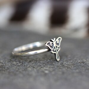 Silver Luna Moth Ring Luna Moth Jewelry Sterling Silver Moth Ring Insect Ring Entomology Ring ...