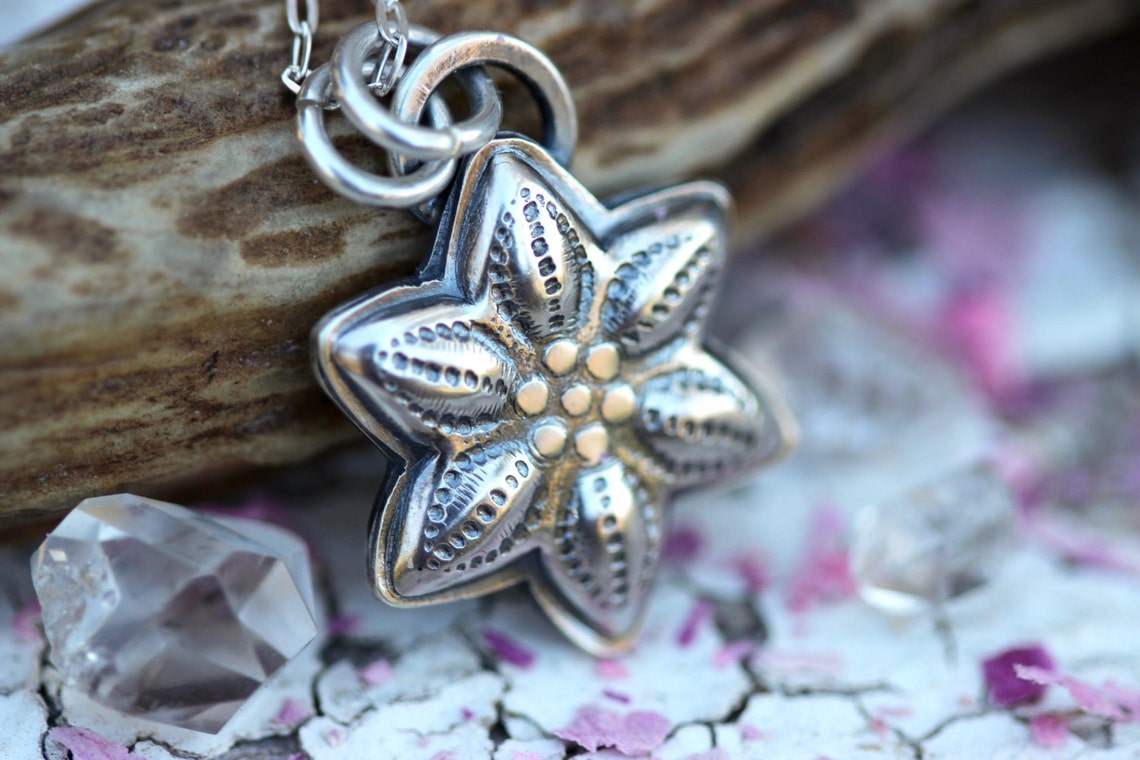 Sterling Silver Flower Necklace Silver Flower Necklace Silver - Etsy