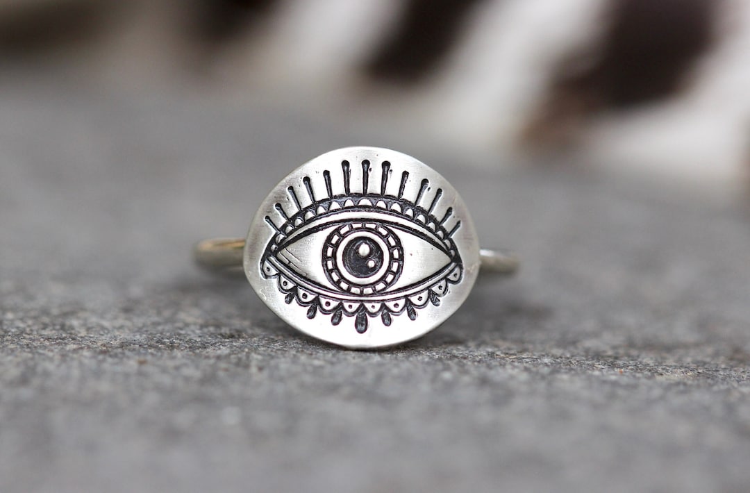 Evil Eye Ring Silver All Seeing Eye Ring Sterling Silver Eye Ring Witch ...