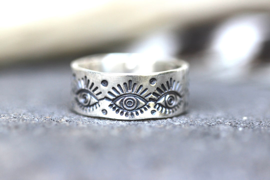 Sterling Silver Eye Ring Evil Eye Ring All Seeing Eye Ring Evil Eye ...