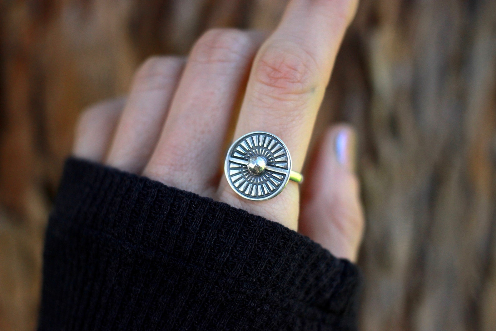 Sterling Silver Concho Statement Ring Southwestern Jewelry Southwest ...