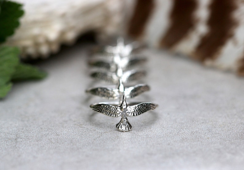 Sterling Silver Thunderbird Ring Hawk Ring Silver Eagle Ring | Etsy