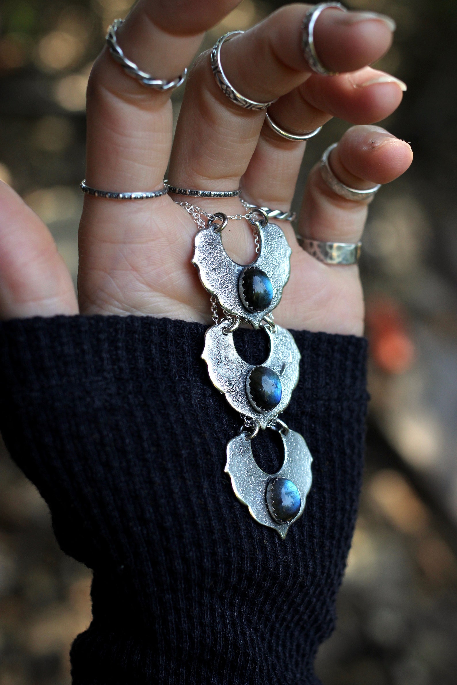 Silver Labradorite Necklace Sterling Silver Labradorite | Etsy