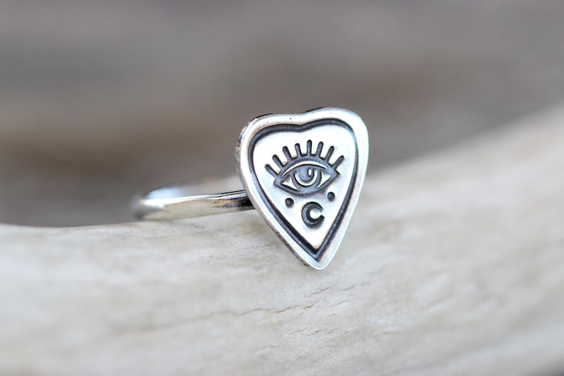 Planchette Ring Sterling Silver Witch Ring Ouija Ring Celestial Ring ...