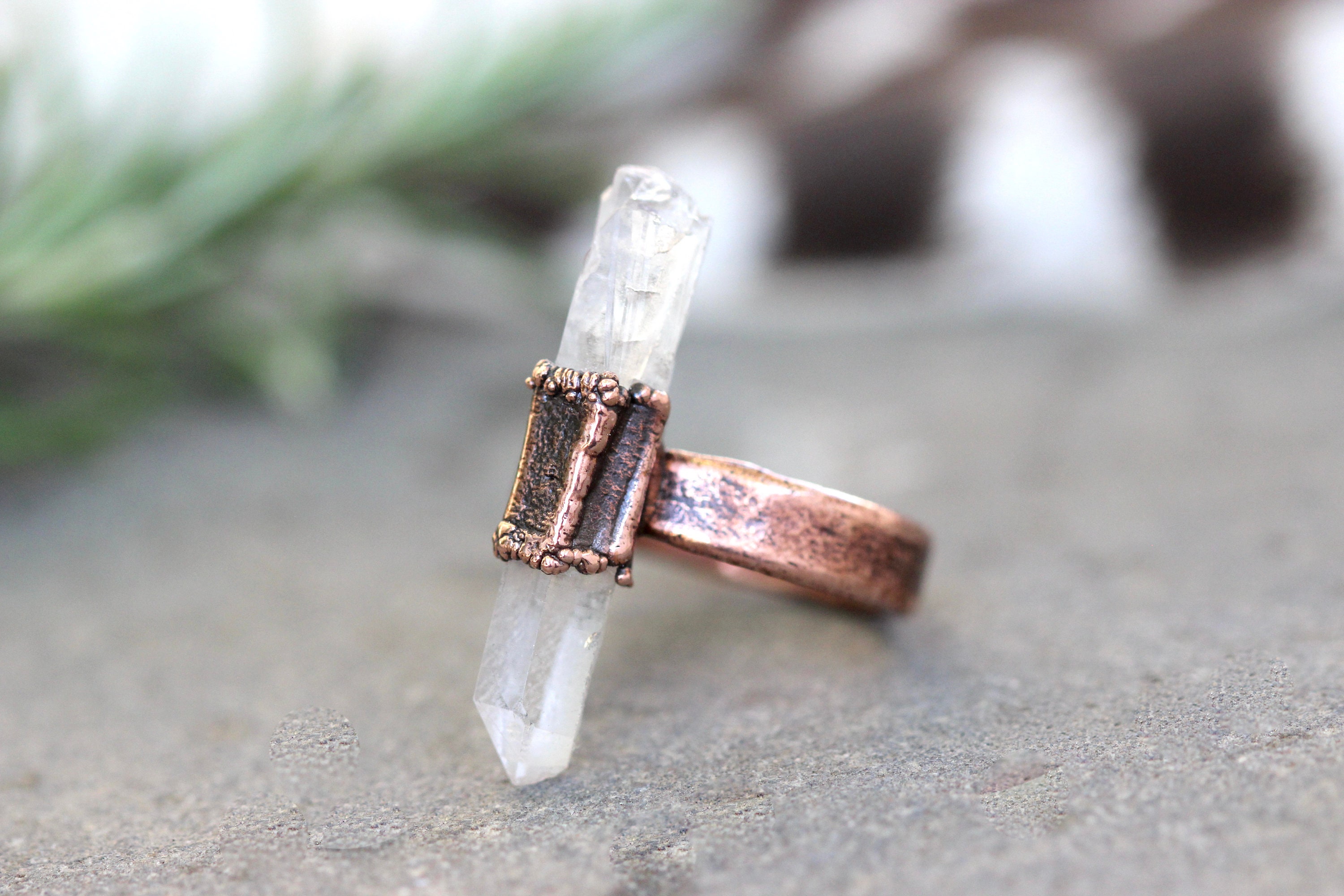 Raw Crystal Ring Raw Stone Ring Raw Crystal Jewelry | Etsy